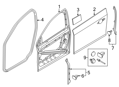 86563D5000 - Genuine Kia MOULDING-FRONT BUMPER