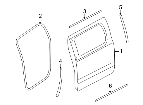 877583L000 - Genuine Kia CLIP-SIDE SILL MOULDING