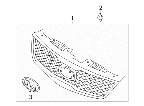 64900C6000 - Genuine Kia BEAM COMPLETE-FRONT BUMPER