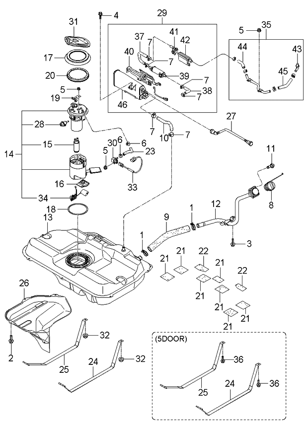 871301F000 - Genuine Kia LATCH ASSEMBLY-TAIL GATE