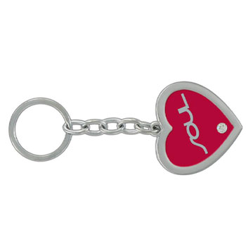 UL090AY712 Genuine Kia Key Chain, Red Heart w/ Clear Crystal