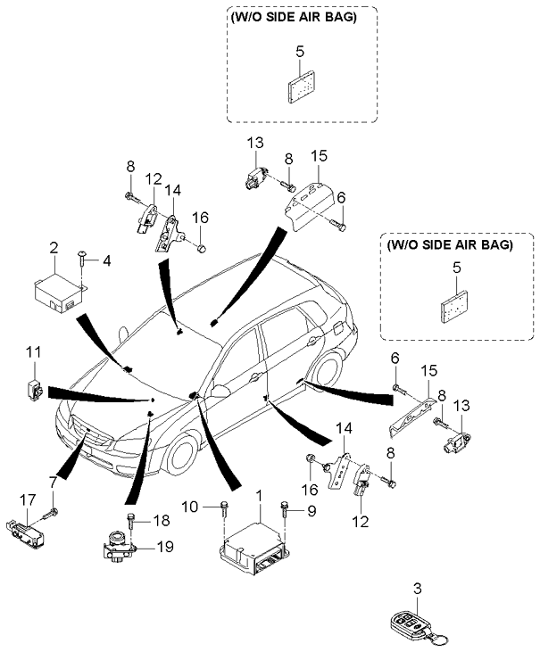 954302F200 Genuine Kia Keyless Entry Transmitter Assembly