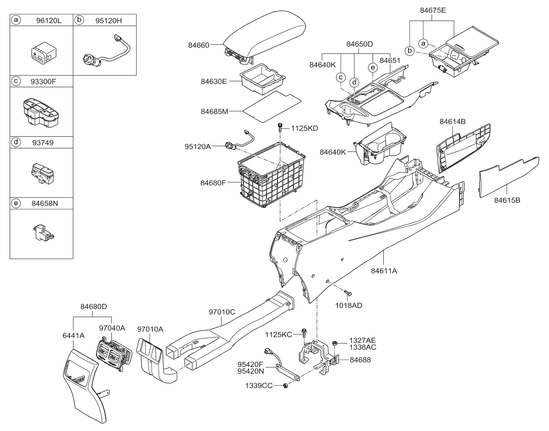 933003REH0 Genuine Kia Bezel-Seat Heated Switch