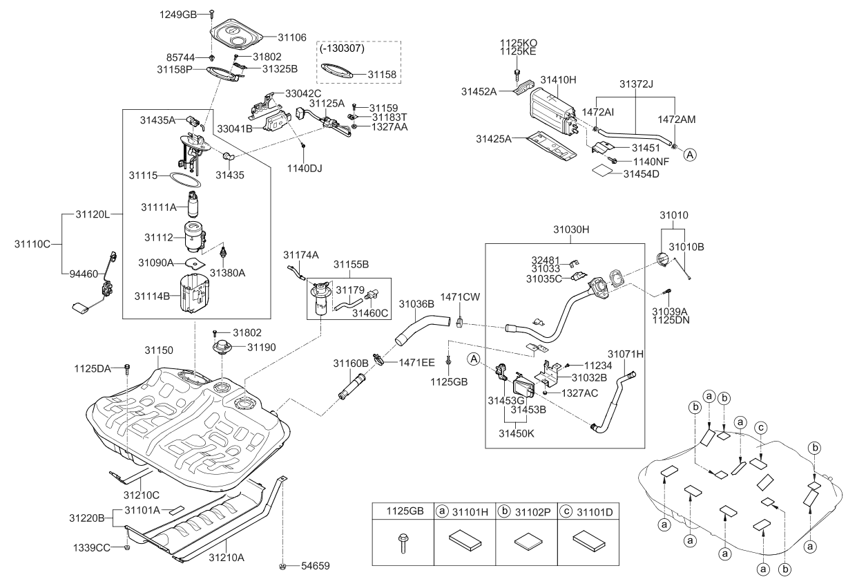 311153R600 Genuine Kia Packing-Fuel Pump