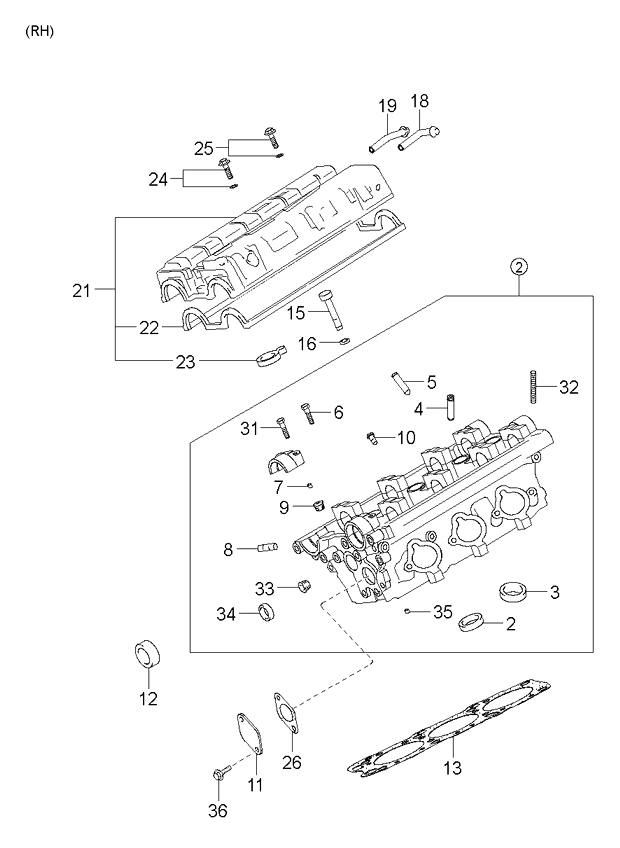 2231139501 Genuine Kia Gasket-Cylinder Head