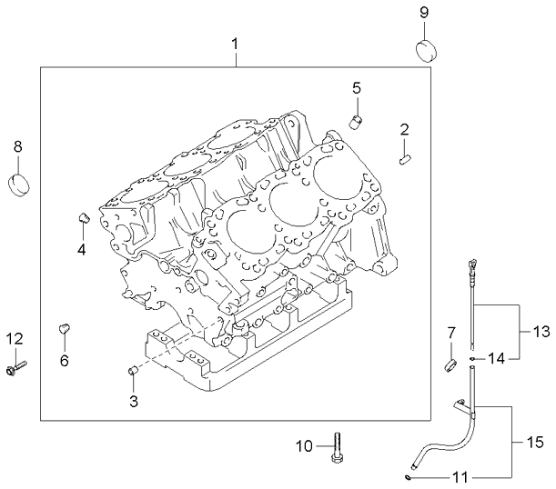 2110039520 Genuine Kia Block Assembly-Cylinder
