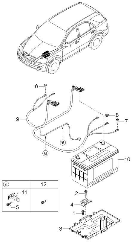 372203E010 Genuine Kia Battery Cable Assembly