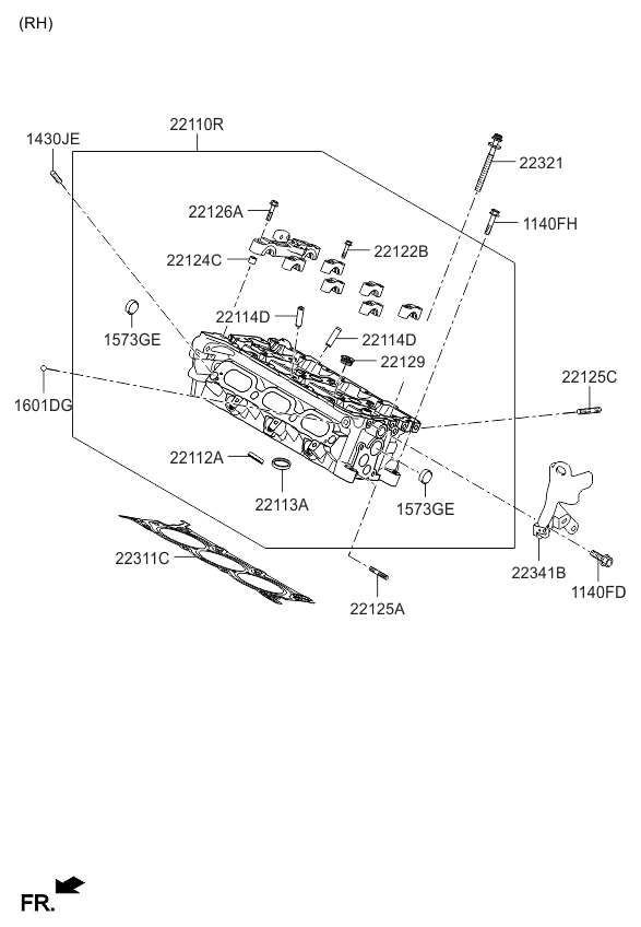 223113CGB0 - Genuine Kia GASKET-CYLINDER HEAD