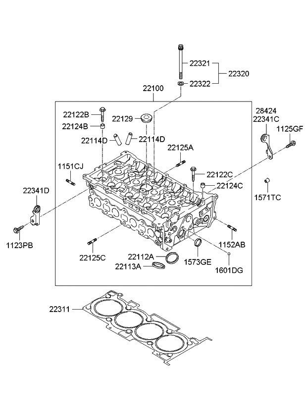 221132G000 Genuine Kia Seat-Exhaust Valve