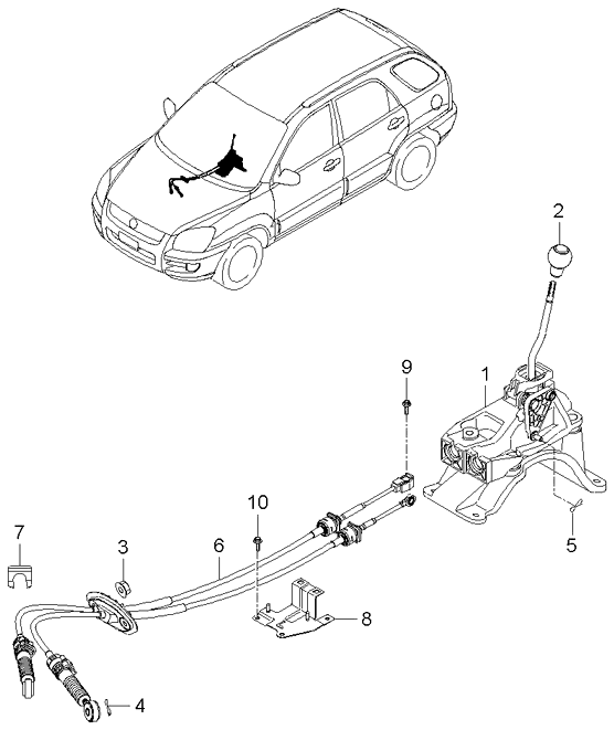 467201F500WK Genuine Kia Knob