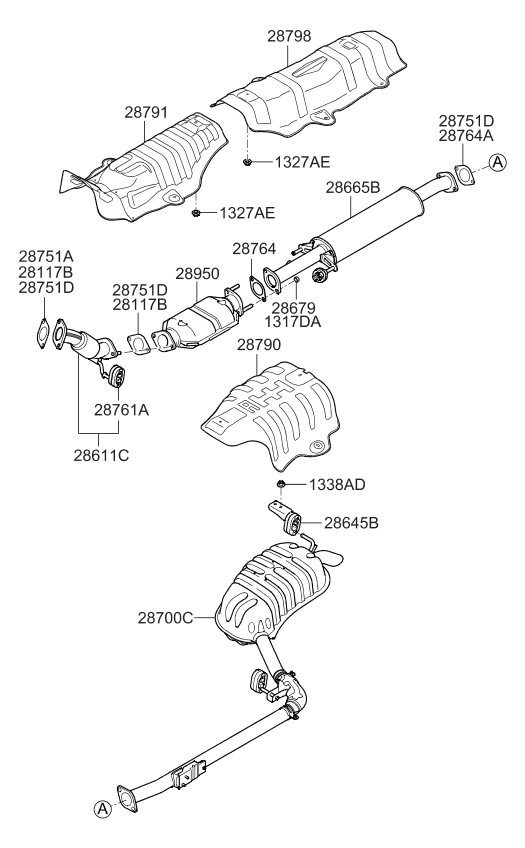 287912G500 Genuine Kia Protector-Heat Front