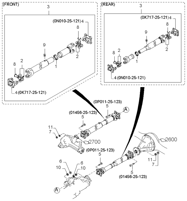 0N01025060A Genuine Kia Joint-Universal