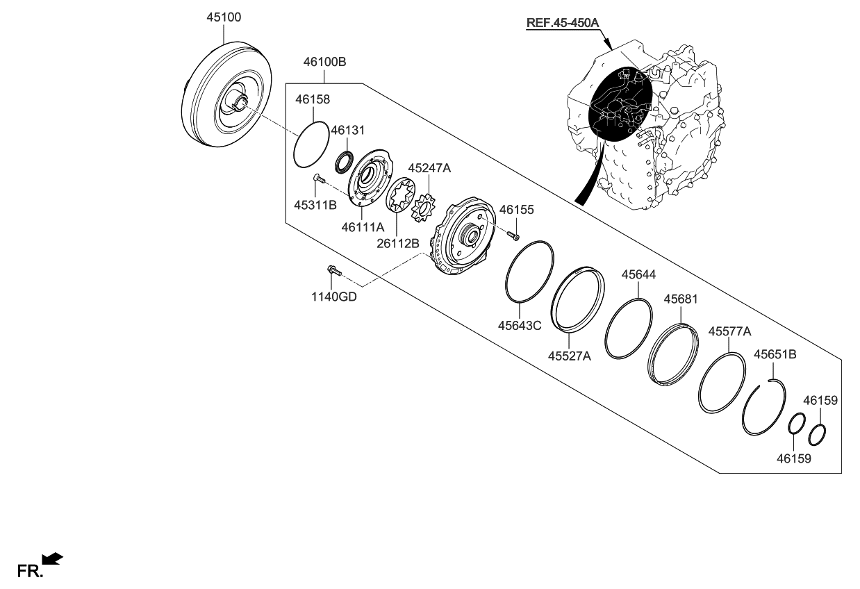 461003F800 Genuine Kia Set-Oil Pump Assembly
