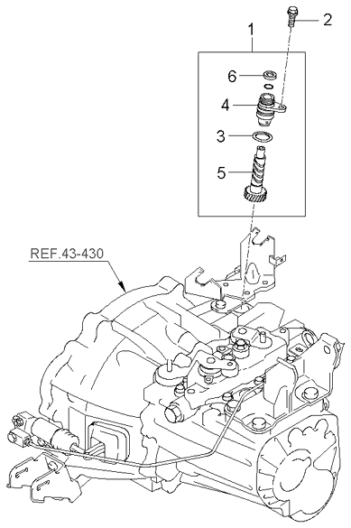 4651228100 Genuine Kia Gear-Speedometer Driven