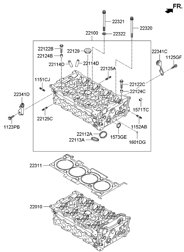 492TH2GA05D Genuine Kia Cylinder Head Compartment
