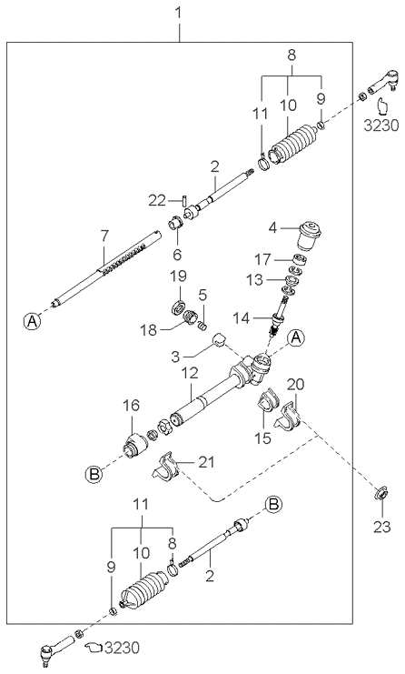 0K20132119 Genuine Kia Rack Assembly