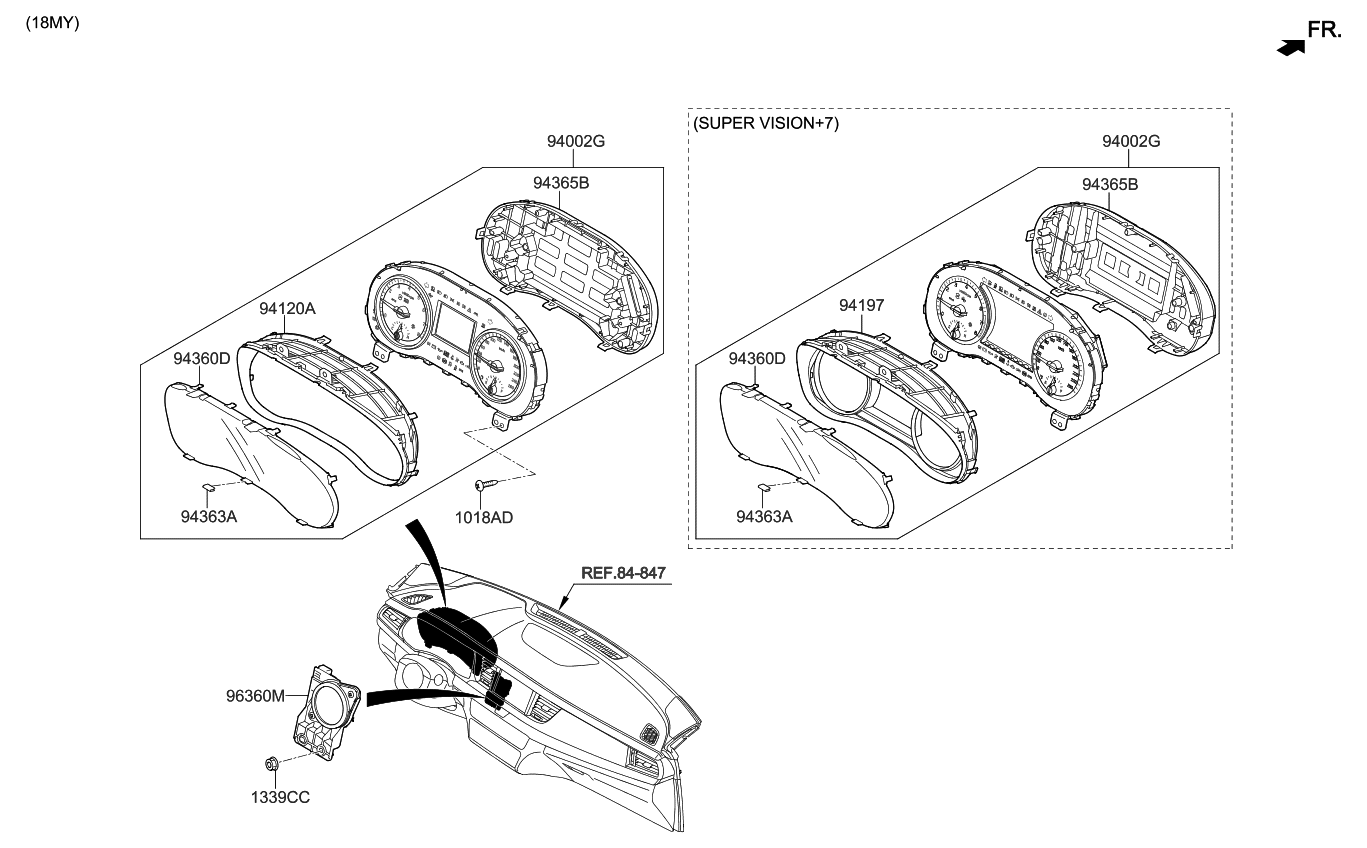94001F6050 - Genuine Kia CLUSTER ASSEMBLY-INSTRUMENT