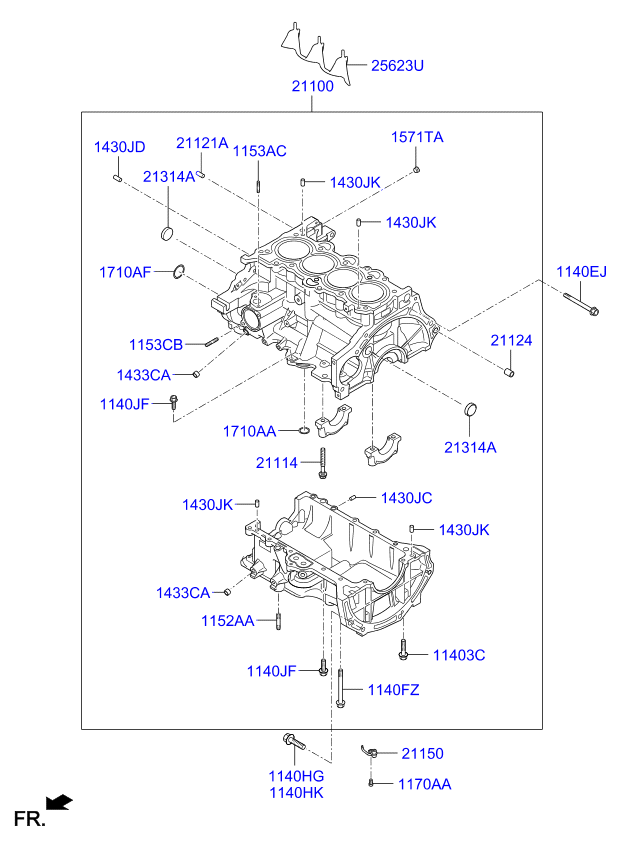 211502E710 Genuine Kia Jet Assembly-Oil