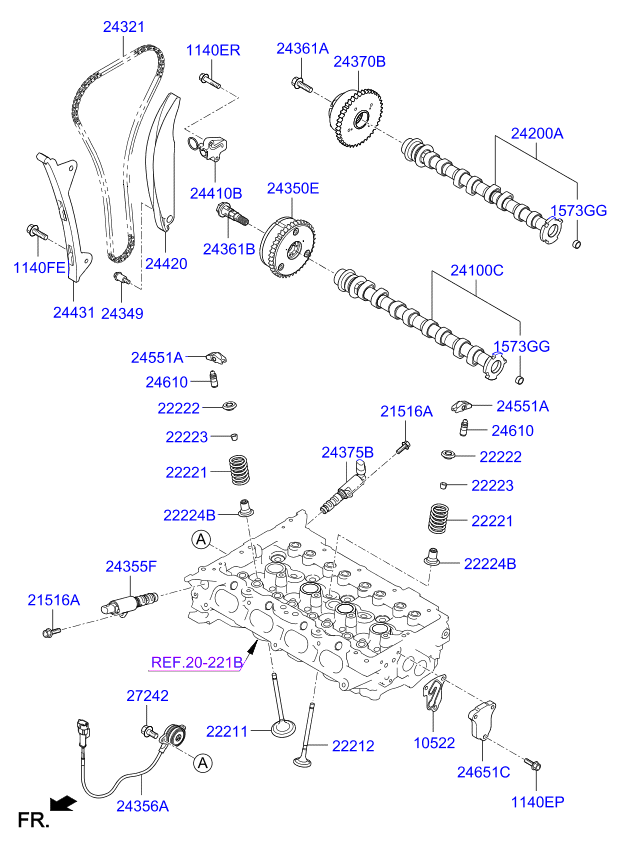 243552E100 - Genuine Kia OIL FLOW CONTROL VALVE