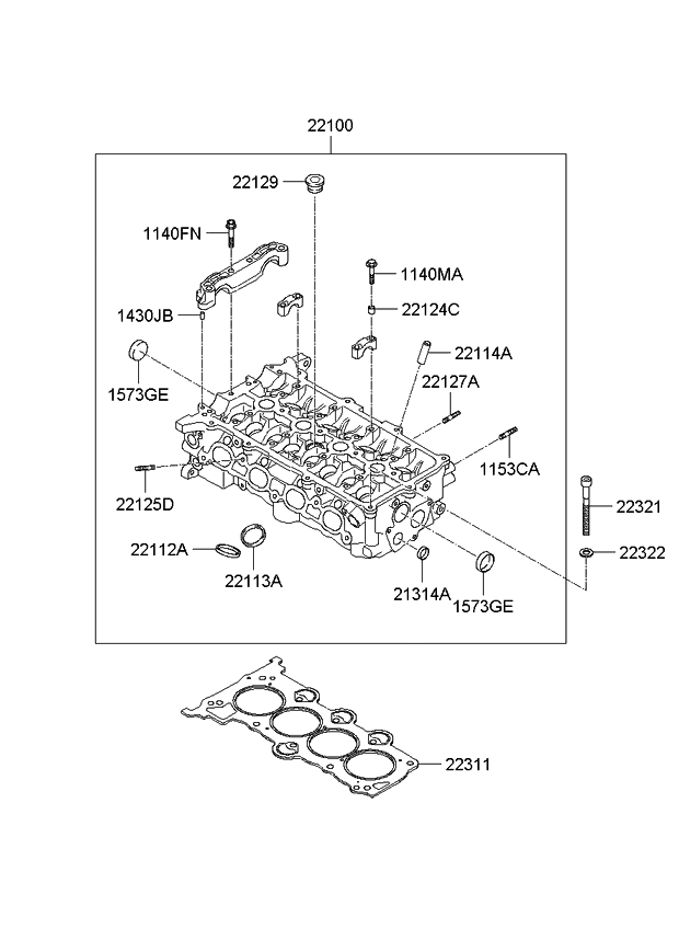 2213123000 Genuine Kia Plug-Taper