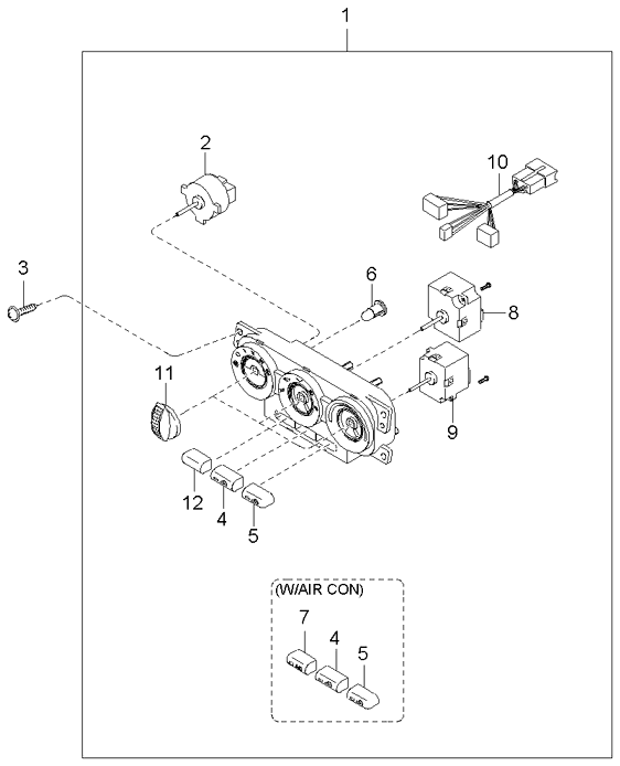1K2AA61C17 Genuine Kia A/C Switch Assembly