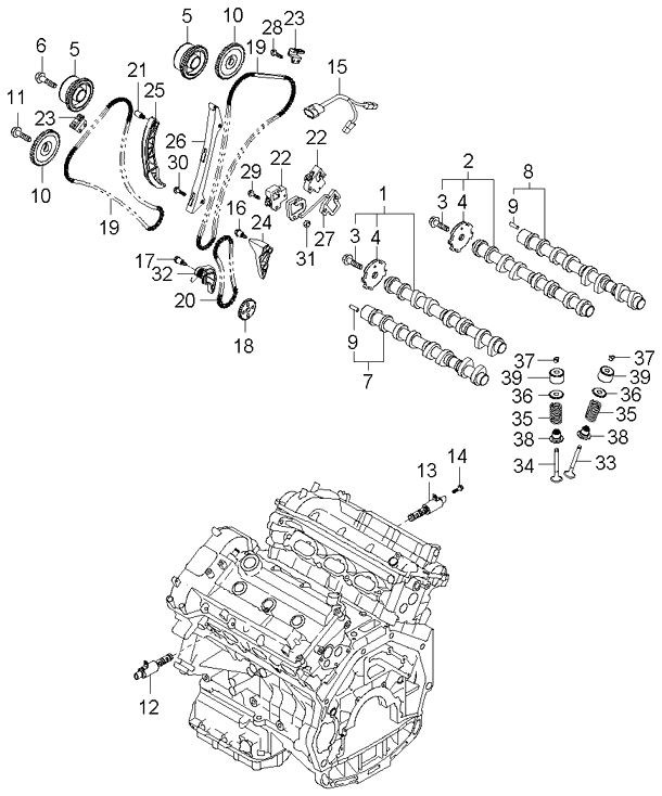 222223C100 Genuine Kia Retainer-Valve Spring