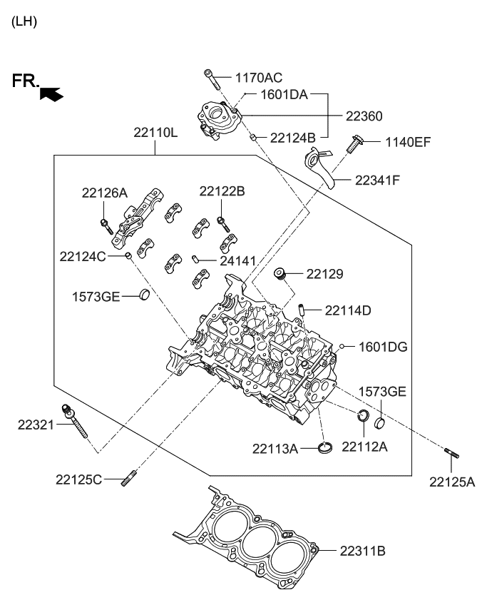 223413CGB0 Genuine Kia Hanger-Engine,Center