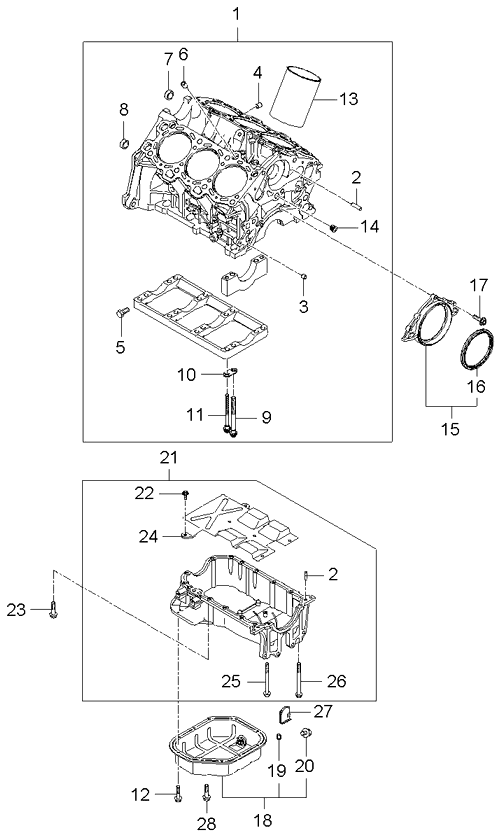 2113332000 Genuine Kia Plug-Taper