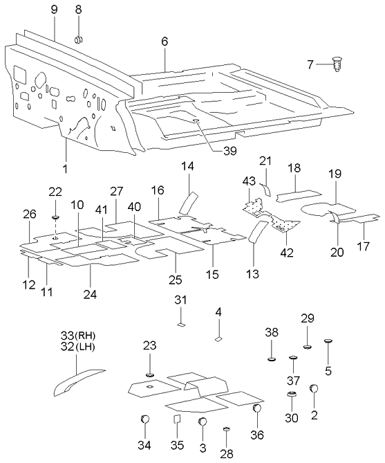 8413333000 Genuine Kia Plug-Front Floor Paint Drain