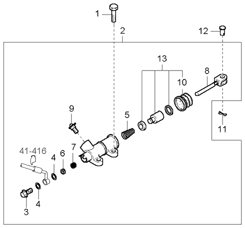 4171039020 Genuine Kia Cylinder Assembly-Clutch