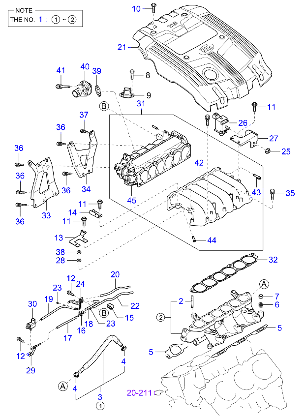 2921639551 Genuine Kia Stay-Surge Tank Rear