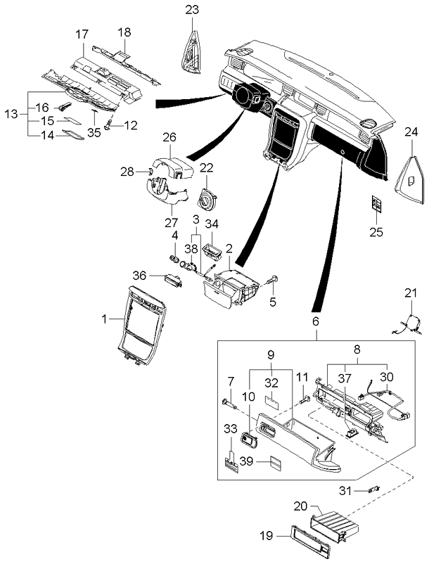845013F200LK Genuine Kia Box Assembly-Glove
