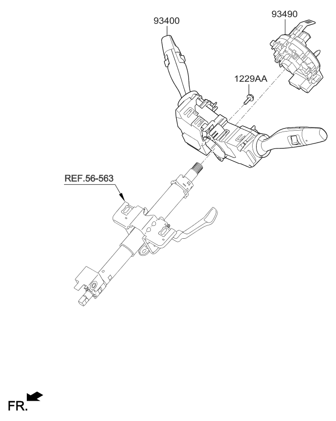 93490D4220 Genuine Kia Clock Spring Contact Assembly