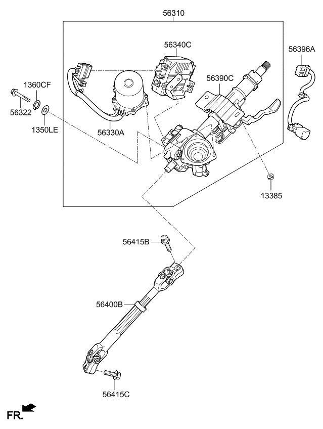56330D4500 Genuine Kia Motor Assembly