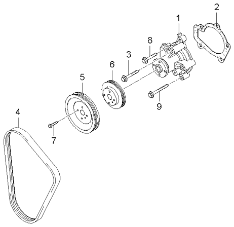 Coolant Pump - 2005 Kia Spectra Hatchback