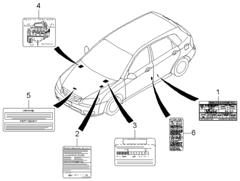 3245023370 Genuine Kia Label-1
