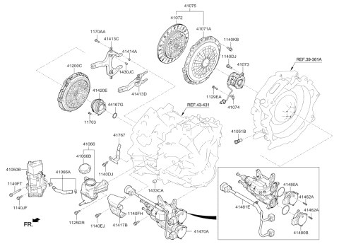 410502B001 Genuine Kia Actuator-Engine Clutch