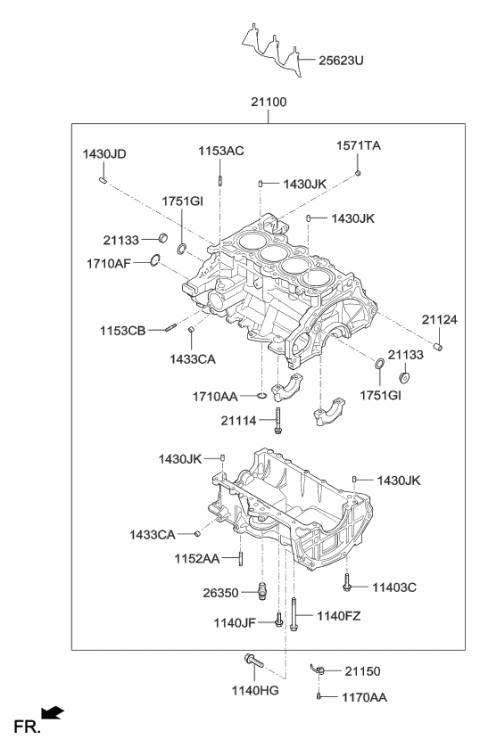 Cylinder Block - 2016 Kia Rio
