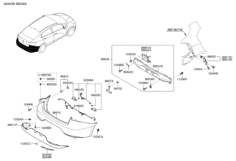 Rear Bumper - 2016 Kia Rio