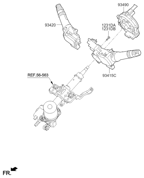 934201U000 Genuine Kia Switch Assembly-WIPER