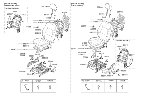 887001W060BHB Genuine Kia HEADREST Assembly-Front