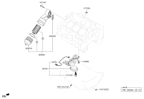 263453LAA0 Genuine Kia Seal-Oil