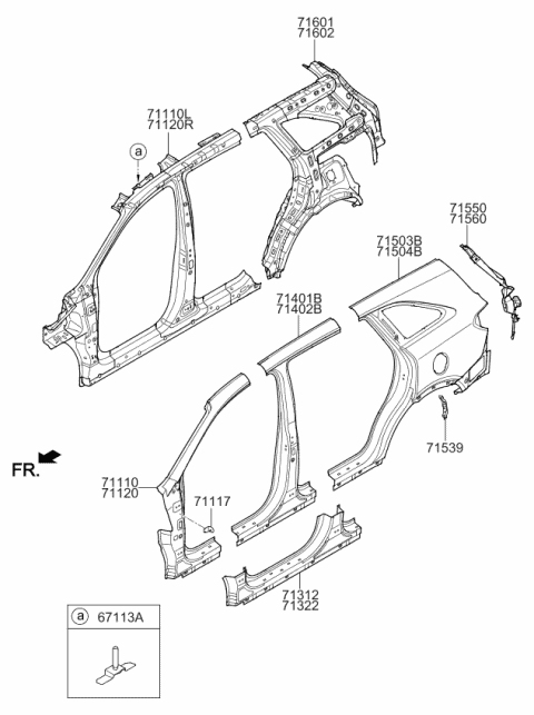 71510C5000 Genuine Kia Extension Assembly-Quarter Outer