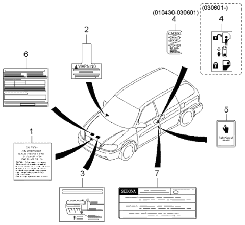 3245039621 Genuine Kia Label
