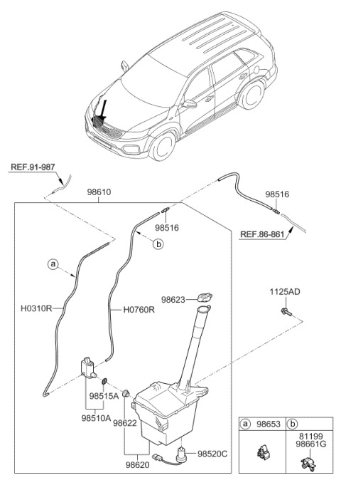 Windshield Washer - 2011 Kia Sorento