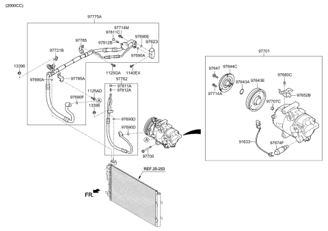 97775B2100 Genuine Kia Suction & Liquid Tube Assembly