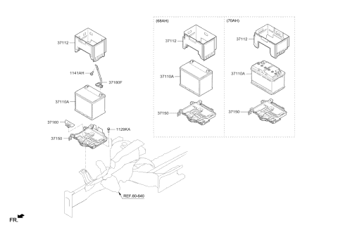 37180B2110 Genuine Kia Battery Sensor Assembly