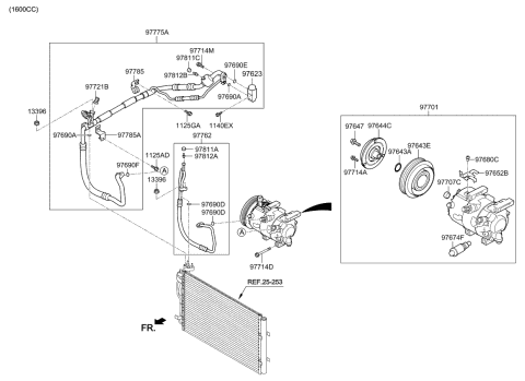 Air Condition System-Cooler Line - 2015 Kia Soul