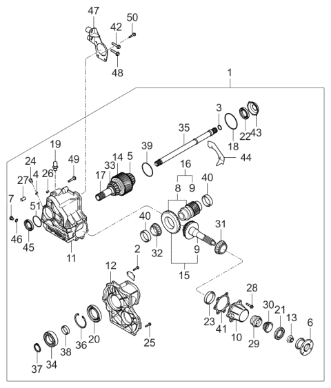 4730039200 Genuine Kia Transfer Assembly