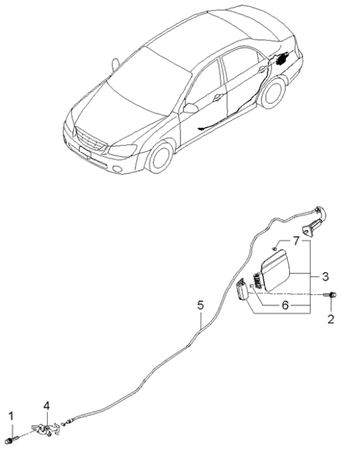 695102F001 Genuine Kia Fuel Filler Door Assembly